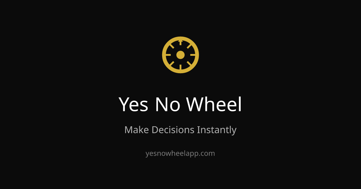 Yes No Wheel - Free Instant Decision Maker 2026 | Spin Now ...